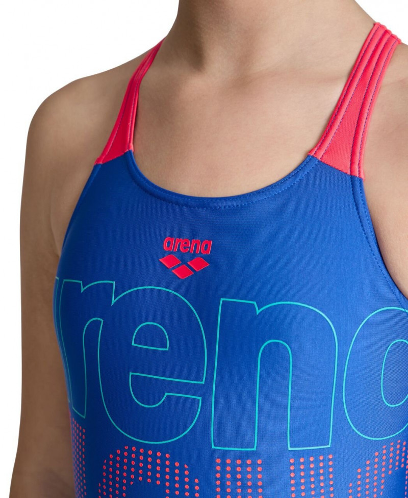 DIEVČENSKÉ PLAVKY ARENA FEEL GIRLS' GRAPHIC V BACK SWIMSUIT